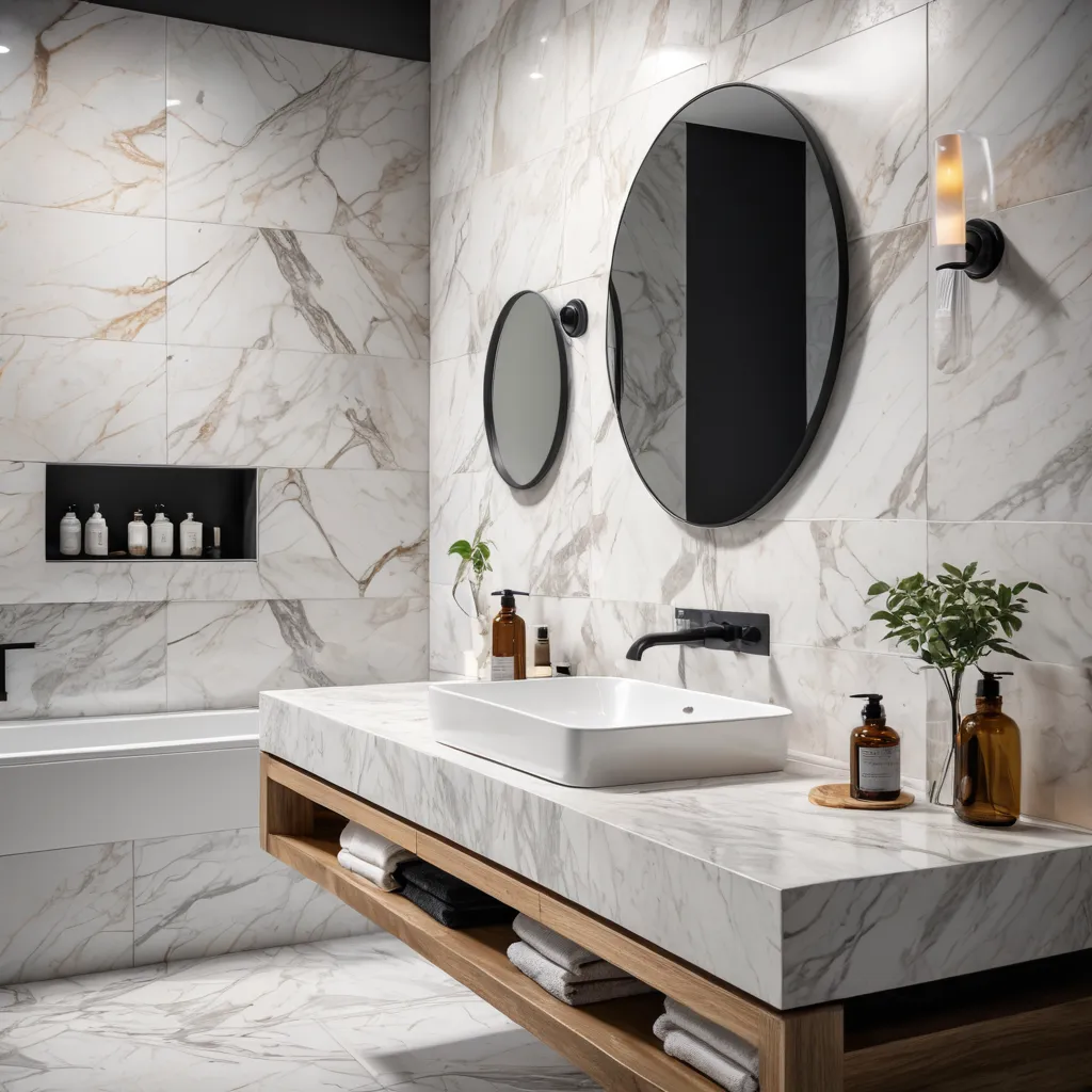 Enhance Your Bathroom with Marble-Like Tiles